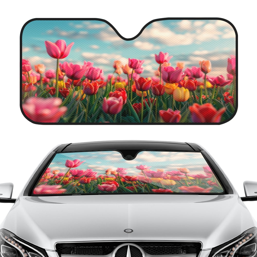 Front Windshield Sun Shade for Car & SUV, 55x30in UV Blocker, Foldable ...