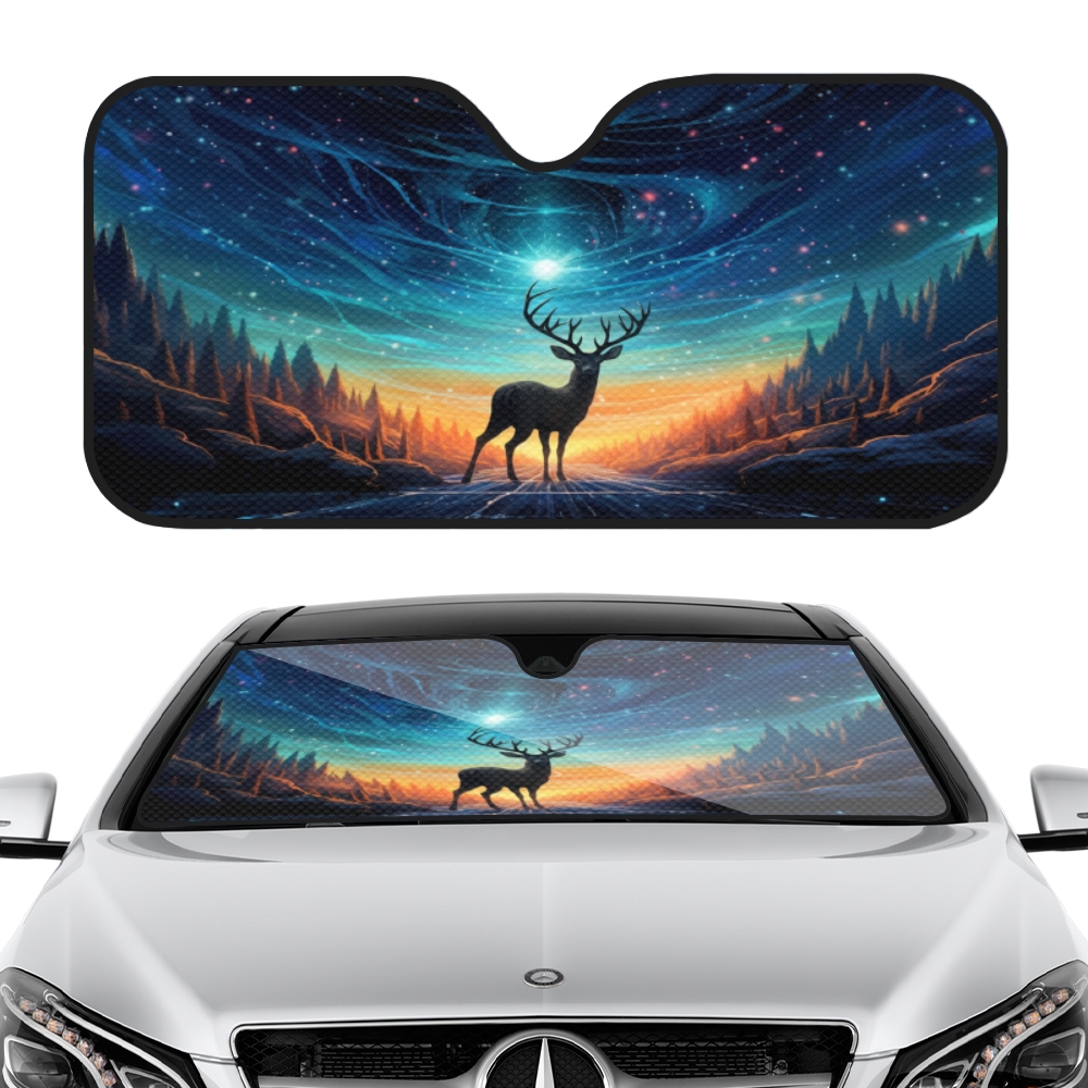 Front Windshield Sun Shade for Car & SUV, 55x30in UV Blocker, Foldable ...