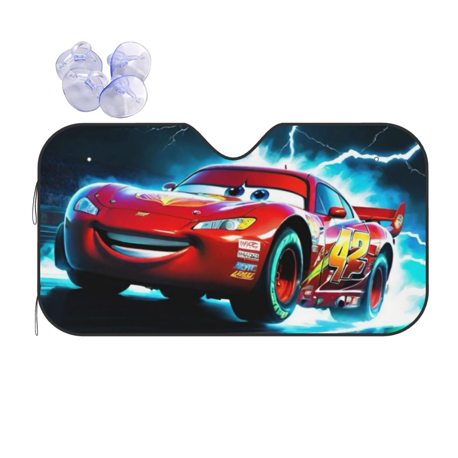 Front Windshield Sun Shade Lightning McQueen Folding Shield UV Ray ...