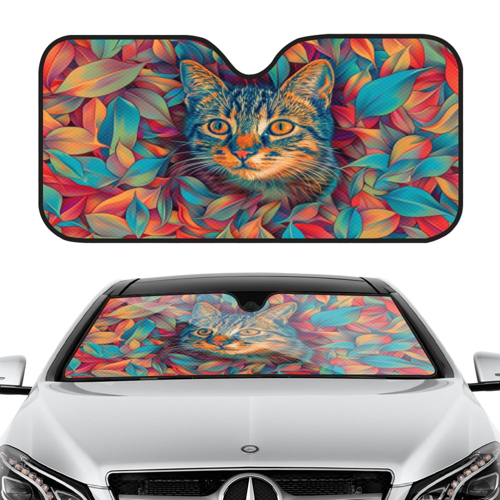 Front Windshield Sun Shade for Car & SUV, 51x28in UV Blocker, Foldable ...