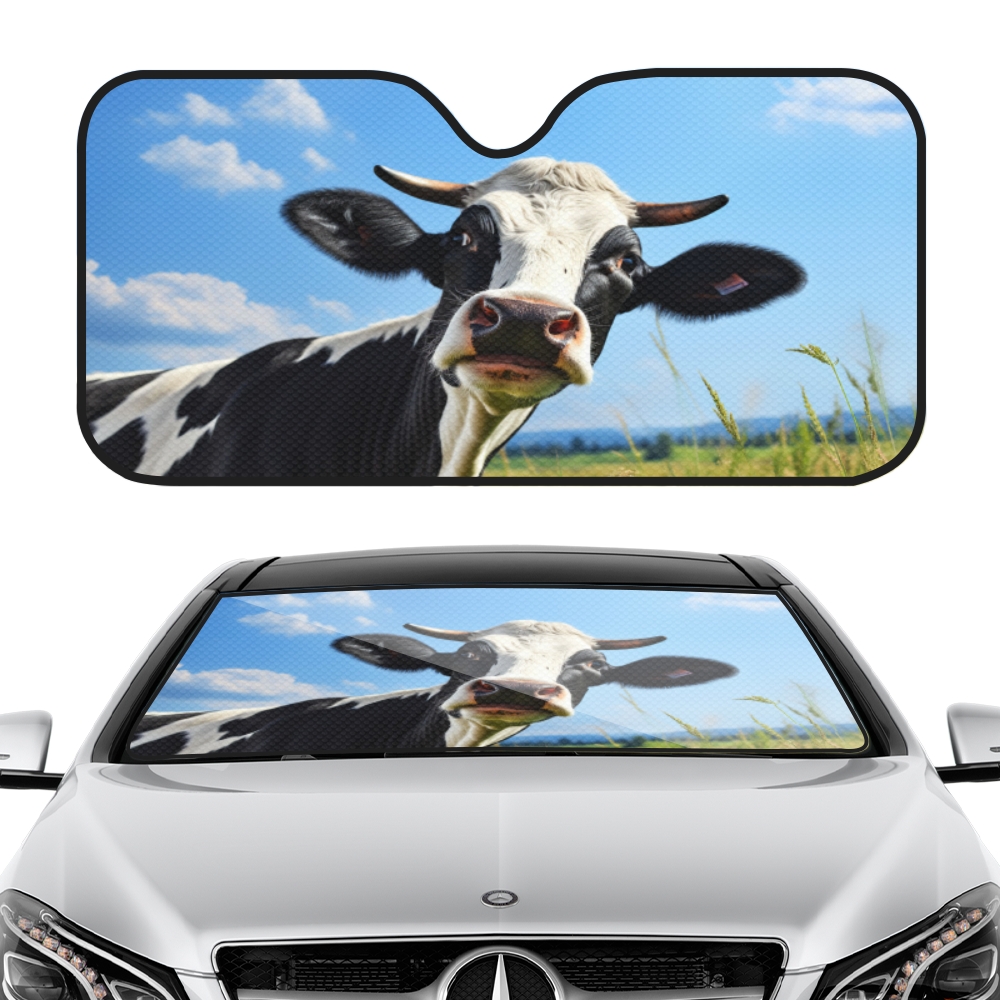 Front Windshield Sun Shade for Car & SUV, 55x30 Inch, UV Blocker, Foldable Sun Visor Protector ...