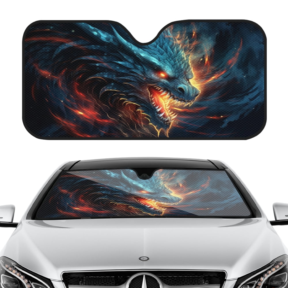 Front Windshield Sun Shade for Car & SUV, 55x30in UV Blocker, Foldable ...