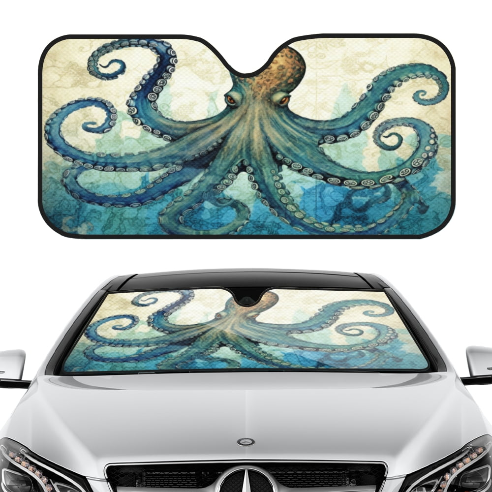 Front Windshield Sun Shade for Car & SUV, 55x30in UV Blocker, Foldable ...