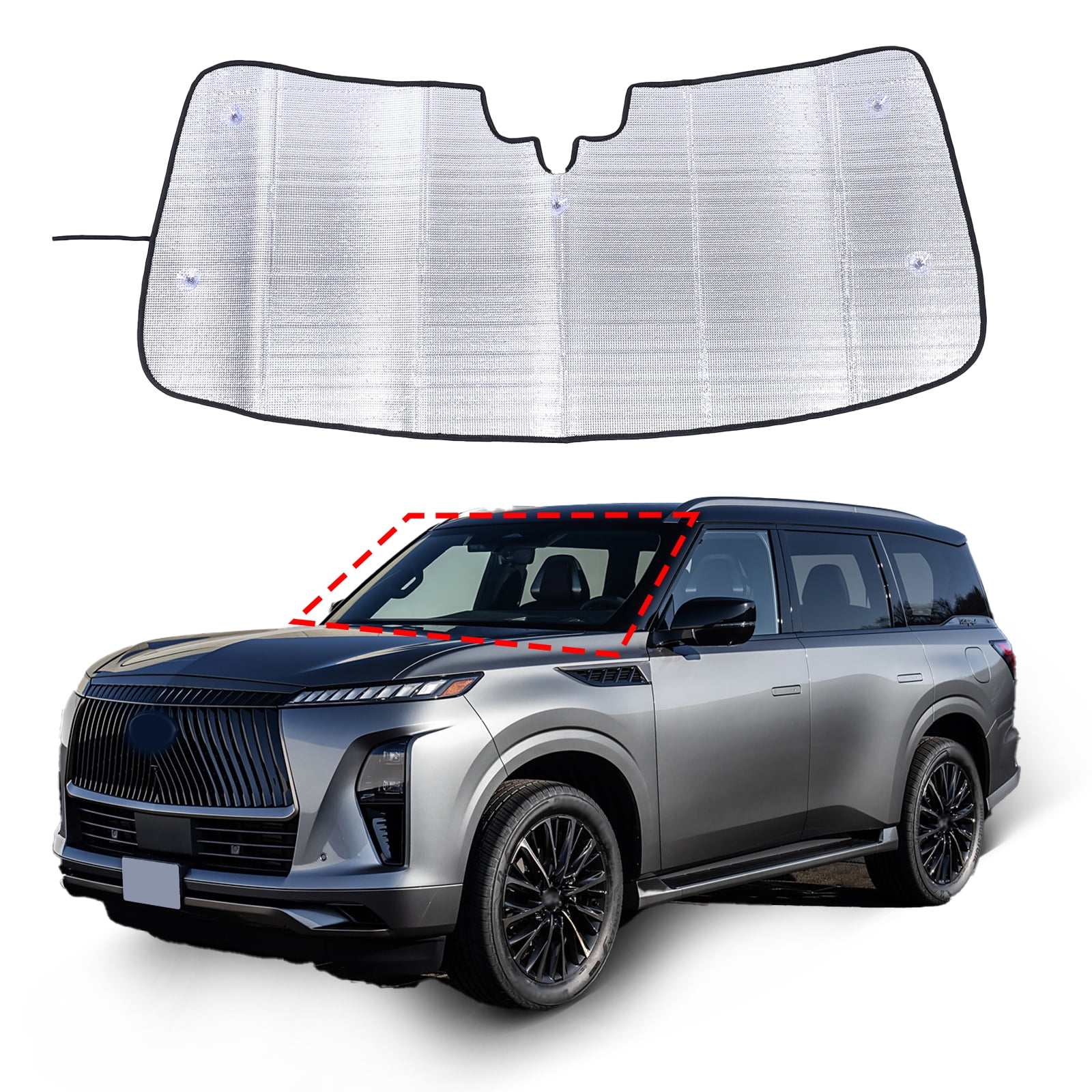 Front Windshield Sunshade for Infiniti QX80 Accessories, Windshield Sun ...