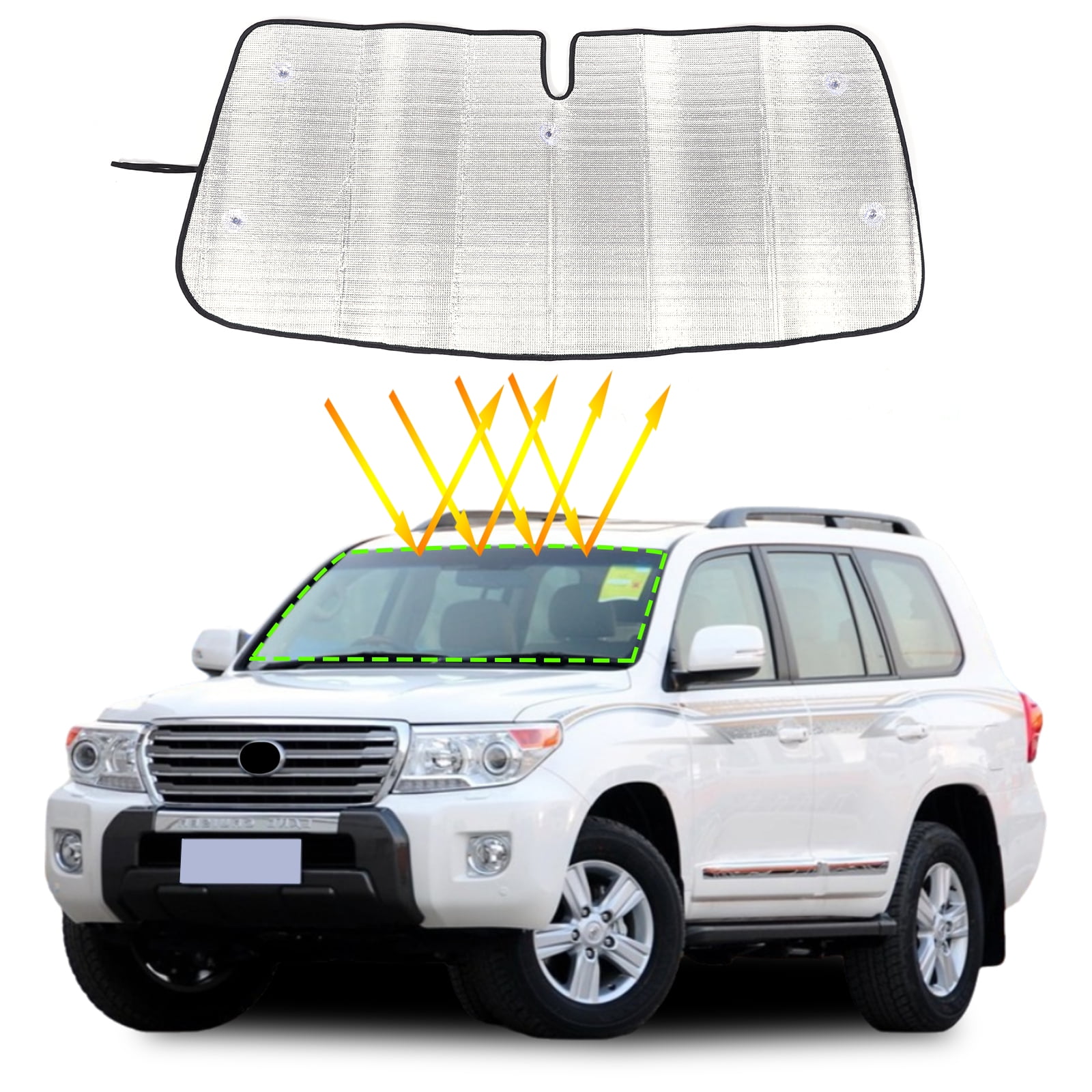 Front Windshield Sunshade for Toyota Land Cruiser GXR Accessories ...