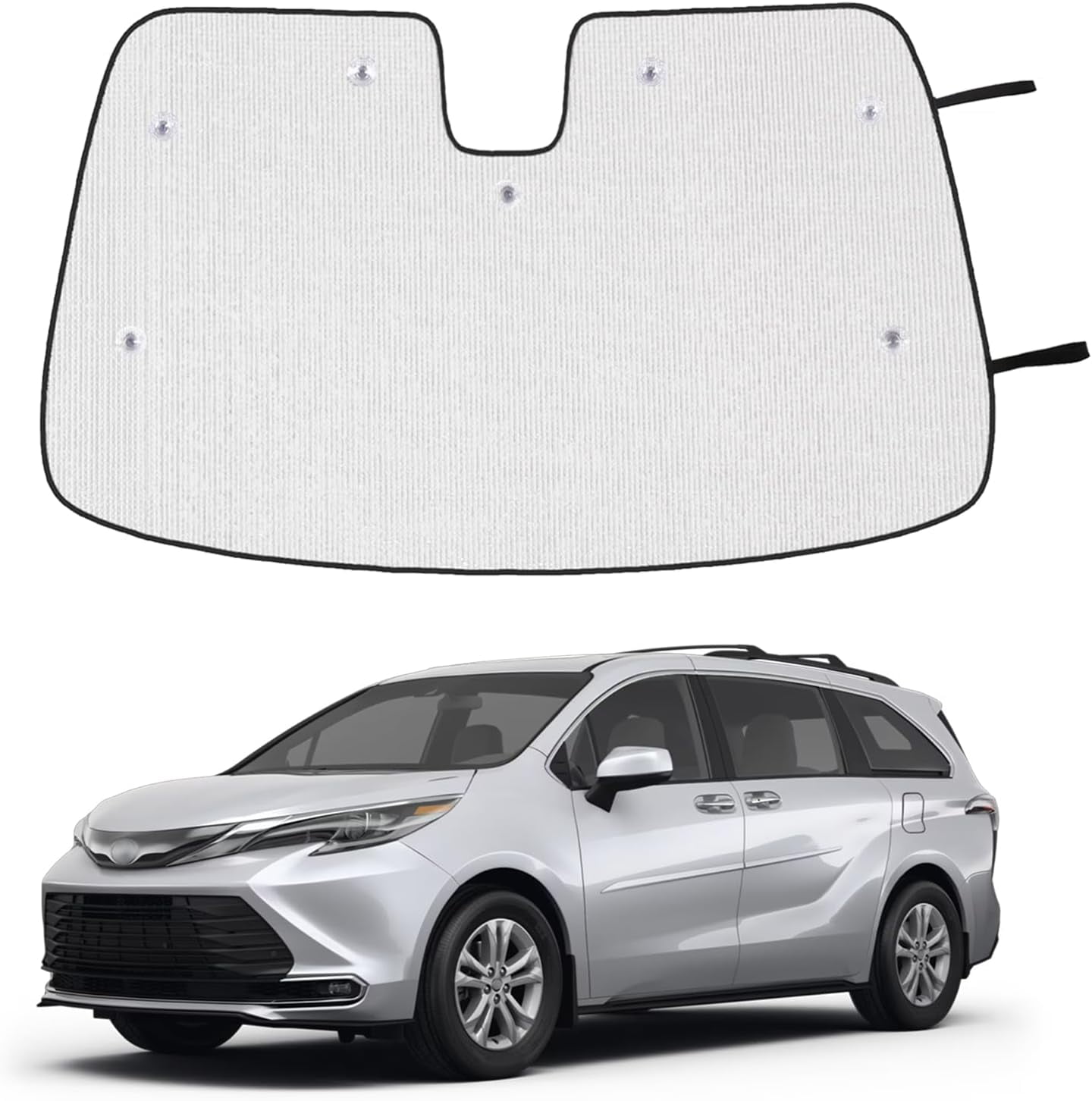 Front Windshield Sunshade for Toyota Sienna 2021-2024, Front Window Sun ...