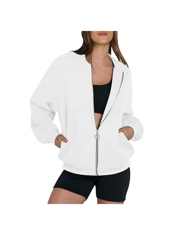 Zippered Sweatshirt Without Hood