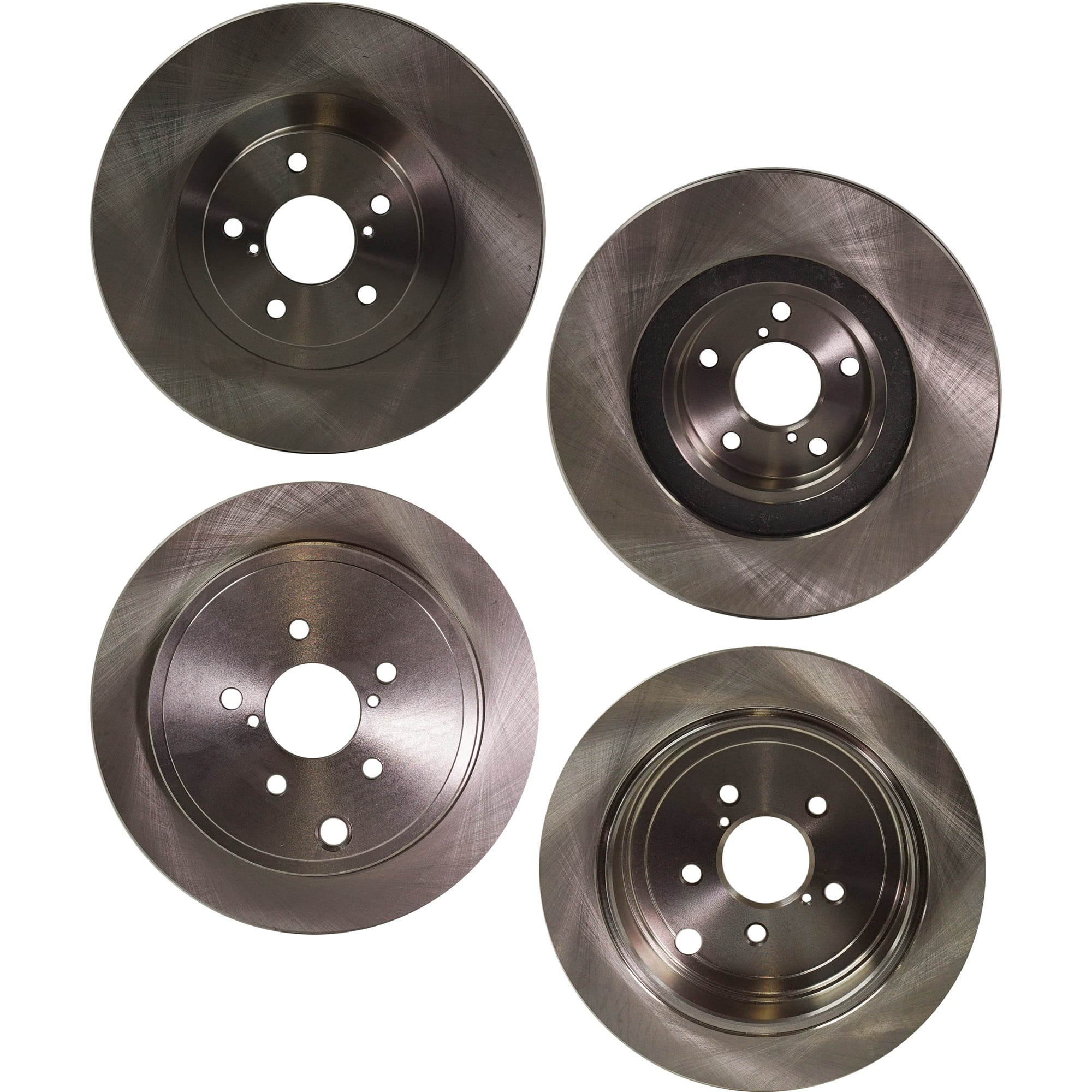 Front and Rear Brake Disc 4-Wheel Set Plain Surface Vented - Front ...