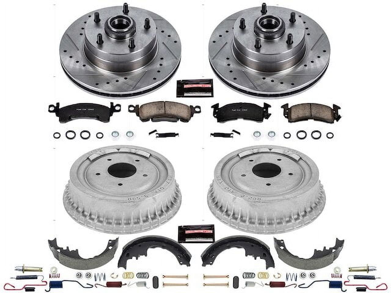 Front and Rear Brake Pad Rotor Shoe Drum Kit - Compatible with 1969 ...