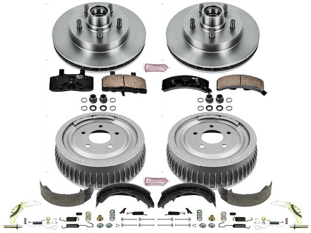 Front and Rear Brake Pad Rotor Shoe Drum Kit - Compatible with 1996 ...