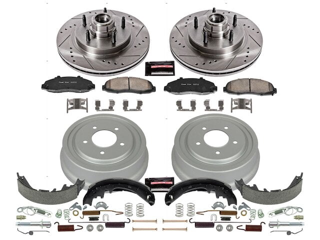 Front and Rear Brake Pad Rotor Shoe Drum Kit - Compatible with 1997 ...