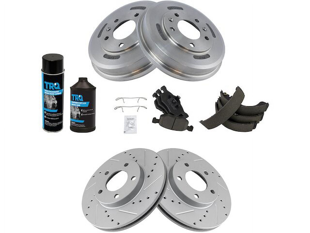 Front and Rear Brake Pad Rotor Shoe Drum Kit - Compatible with 2001 ...