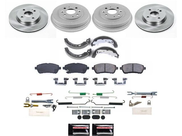 Front and Rear Brake Pad Rotor Shoe Drum Kit - Compatible with 2011 ...