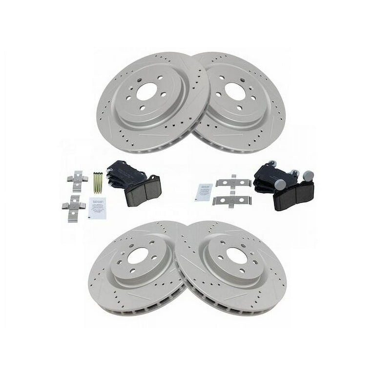 Front and Rear Brake Pad and Rotor Kit Compatible with 2010 2015 Chevy Camaro SS 2011 2012 2013 2014