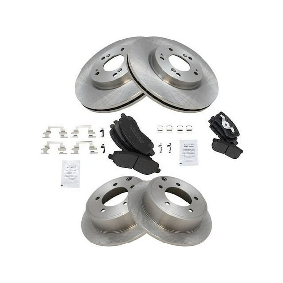 Chrysler 200 2011-2014 Front & Rear Brake Pad, Rotor Kit, Automotive ...