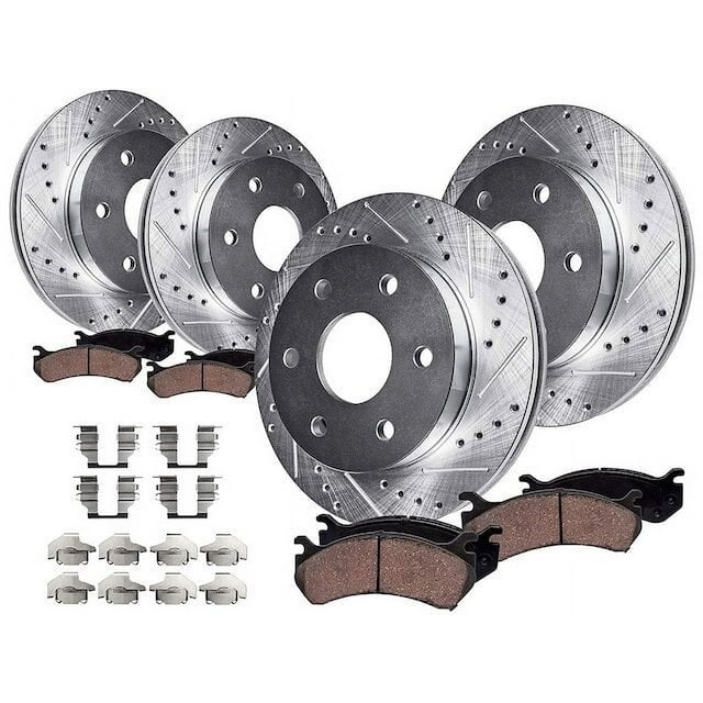 Chevy Automotive Front & Rear Brake Pad and Rotor Kit for 2014-2018 ...