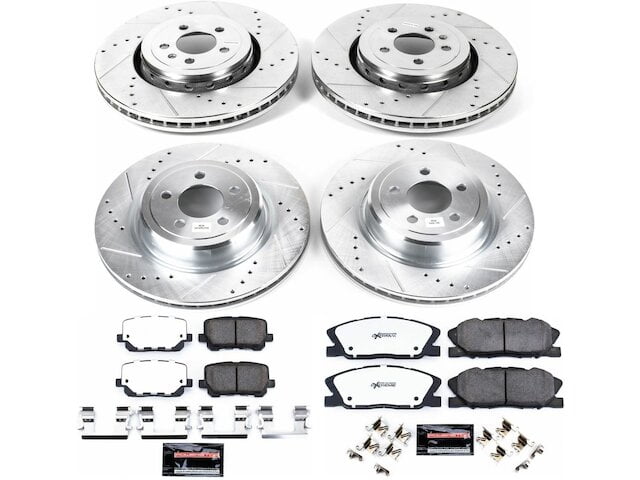 Front and Rear Brake Pad and Rotor Kit - Compatible with 2014 - 2023 ...