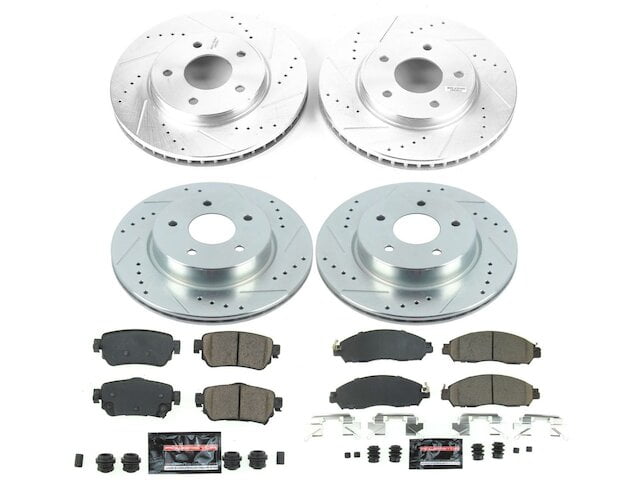 Front and Rear Brake Pad and Rotor Kit - Compatible with 2018 - 2025 ...