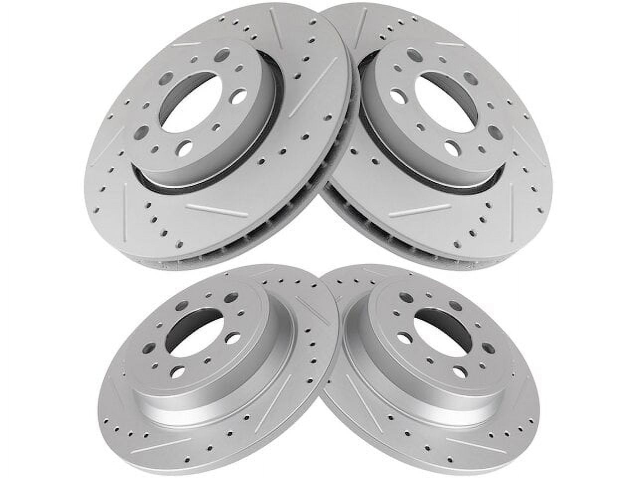 Front and Rear Brake Rotor Set 4 Piece - Compatible with 2001 - 2009 ...