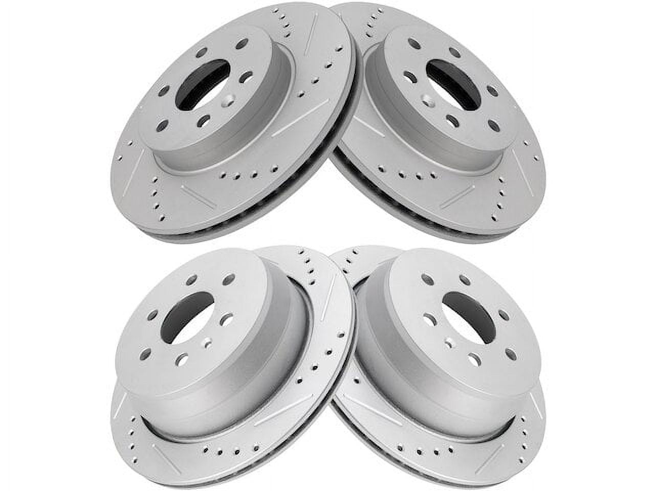 Front and Rear Brake Rotor Set 4 Piece - Compatible with 2015 - 2020 ...
