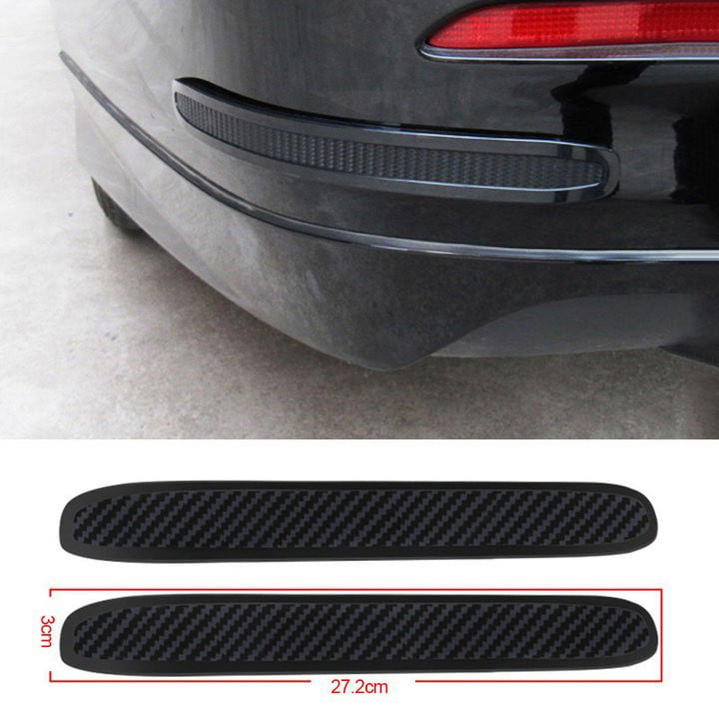 Front And Rear Bumper Protector Carbon Fiber Front/Rear Corner Car ...