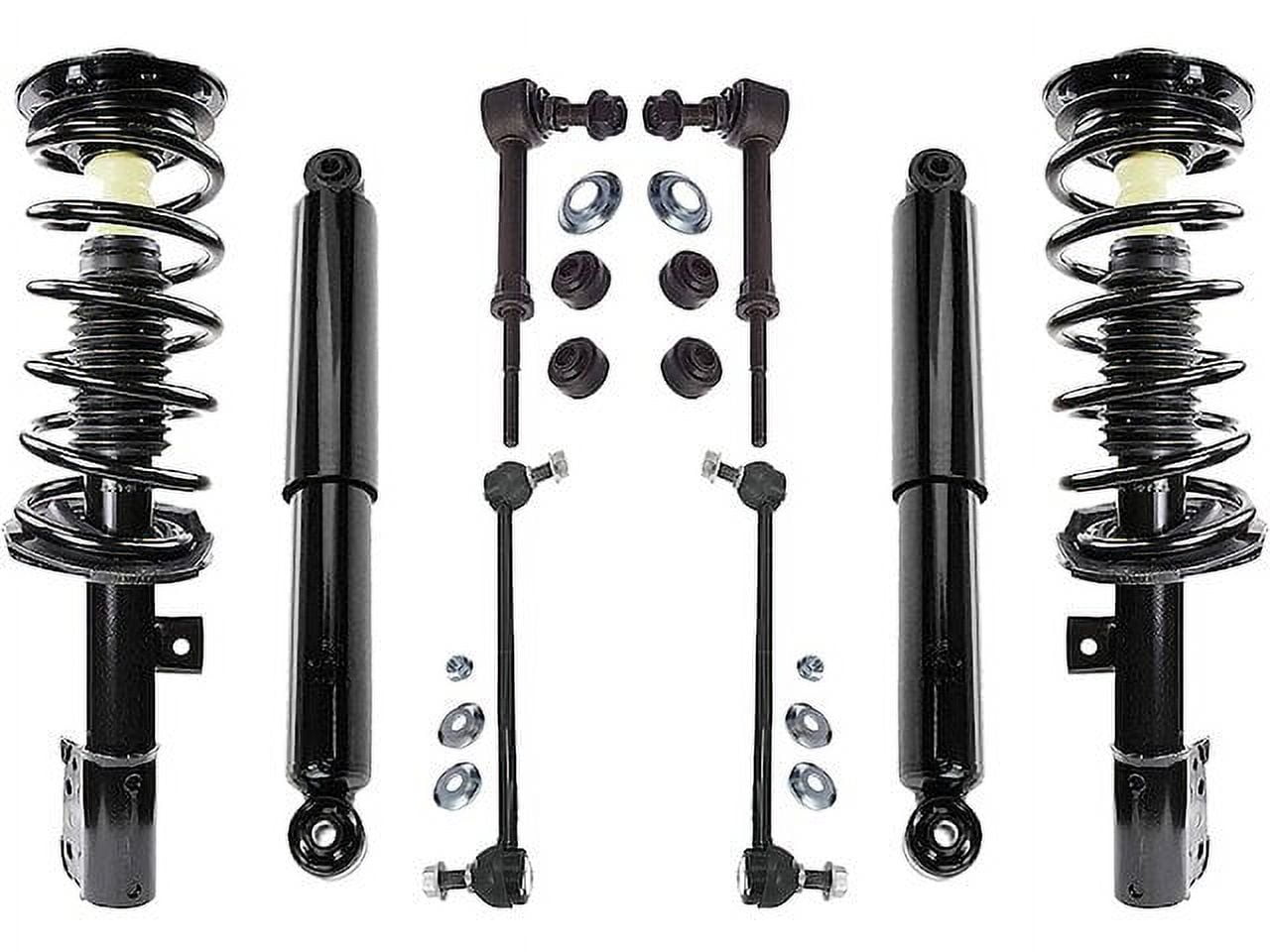 Front and Rear Shock Strut Coil Spring Sway Bar Link Kit - Compatible ...