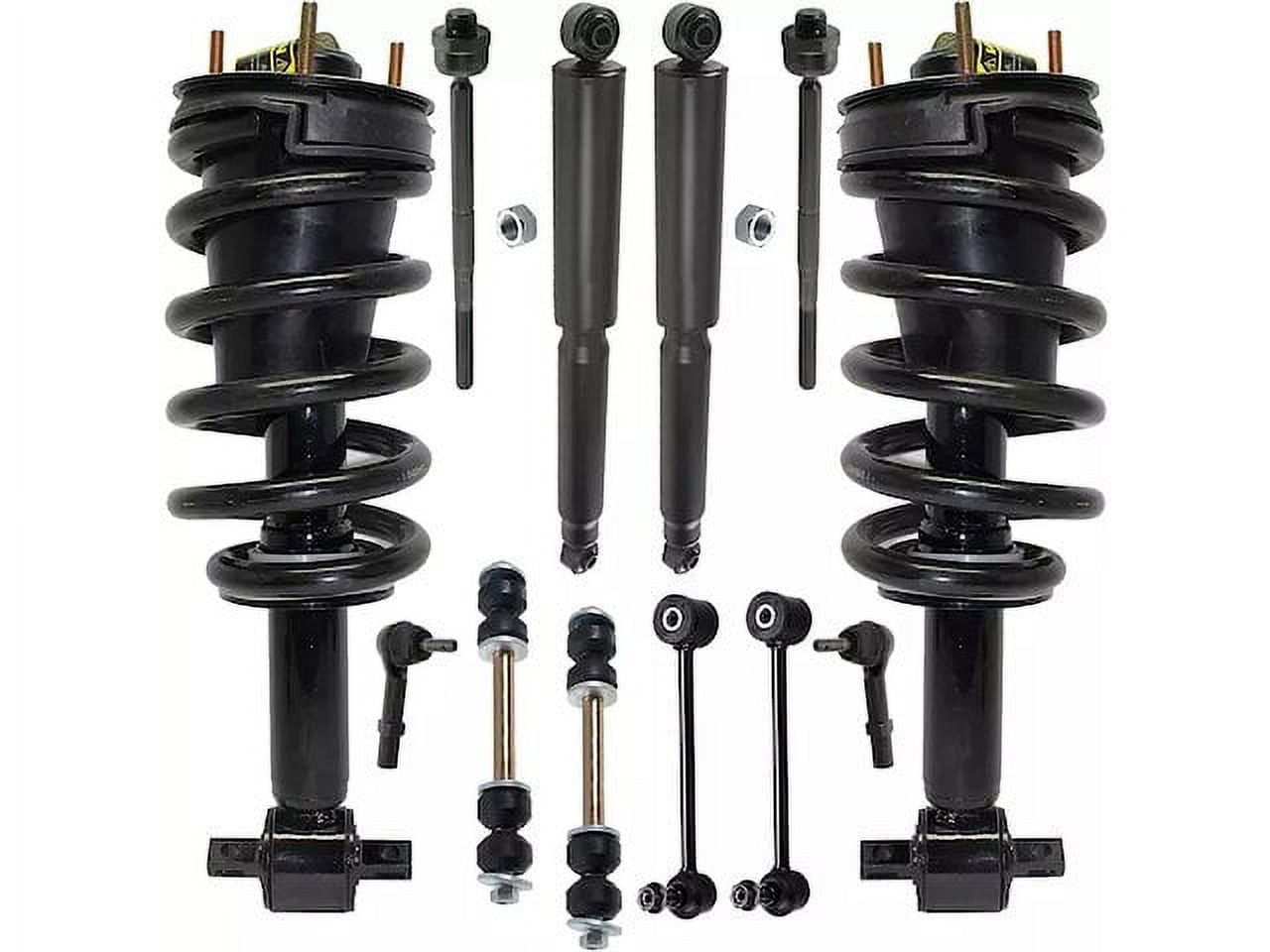Detroit Axle Suspension Kit - Front & Rear Shock Strut Coil Spring Tie ...