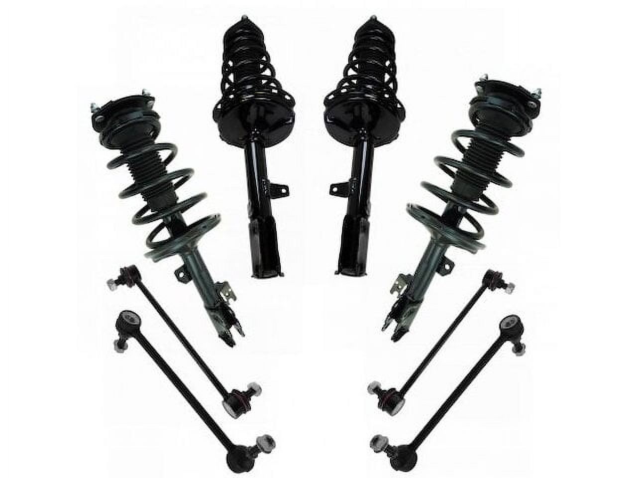 Front and Rear Strut Coil Spring Sway Bar Link Kit 8 Piece - Compatible ...