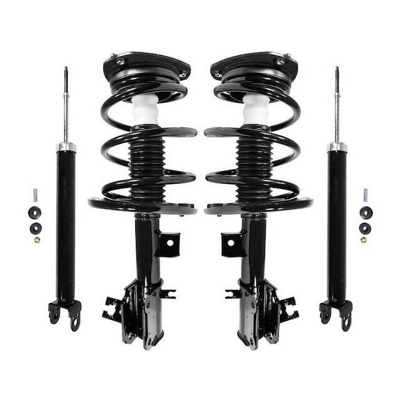 Front and Rear Suspension Strut and Shock Absorber Assembly 2 Piece Kit ...