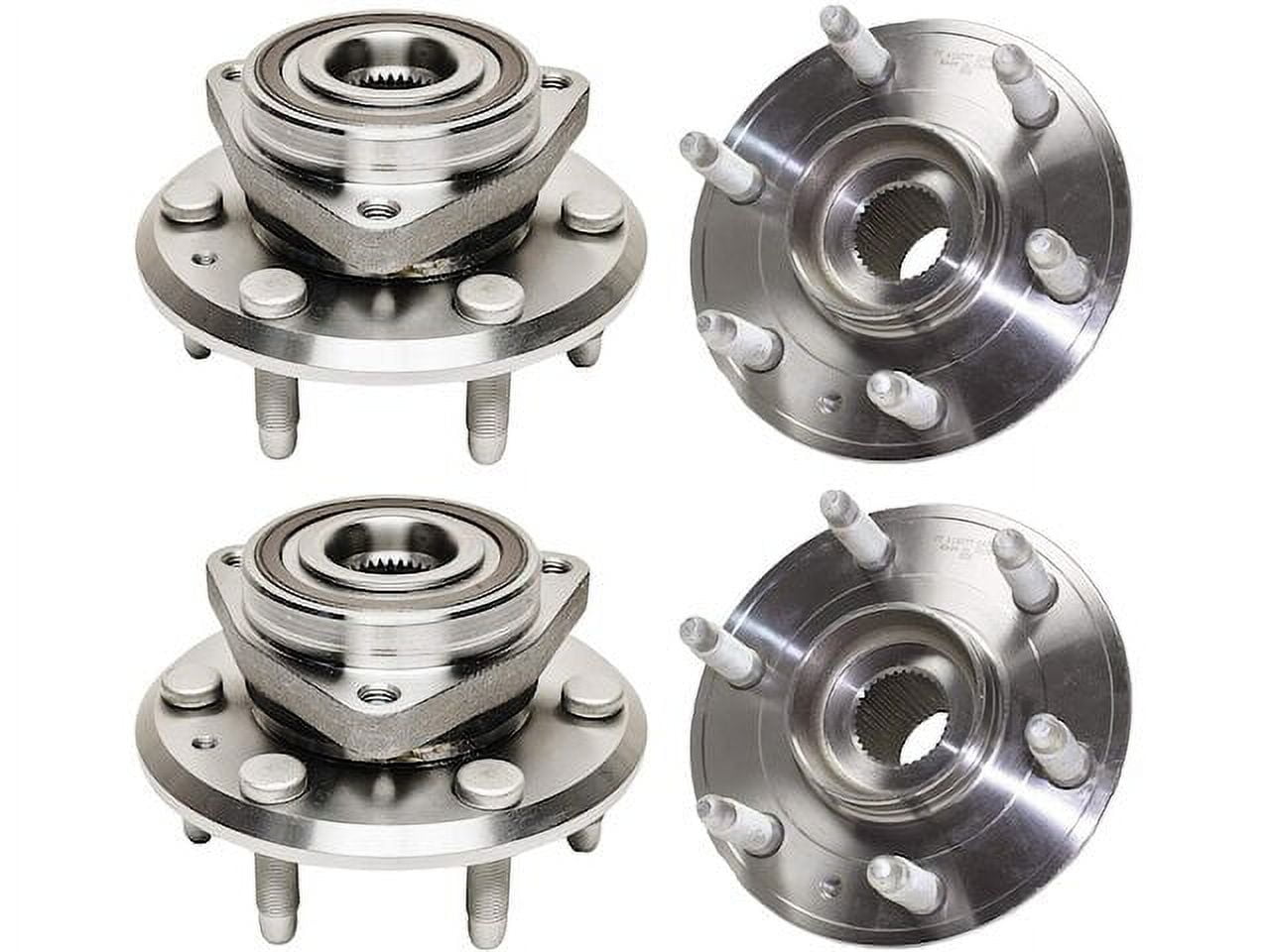 Front and Rear Wheel Hub Assembly Set - Compatible with 2009 - 2017 ...