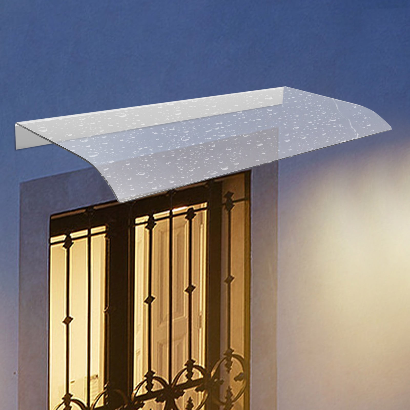 Front door canopy made of durable PC, 31.5*15.75in size, resistant to ...