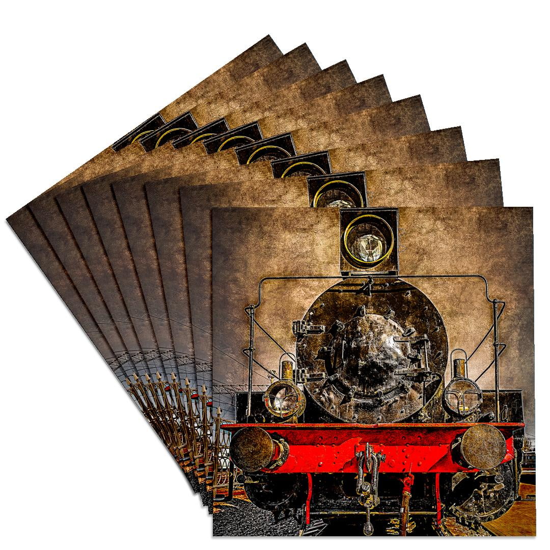 3drose, Frontal View of an Ancient Steam Locomotive. Stylized Photo ...