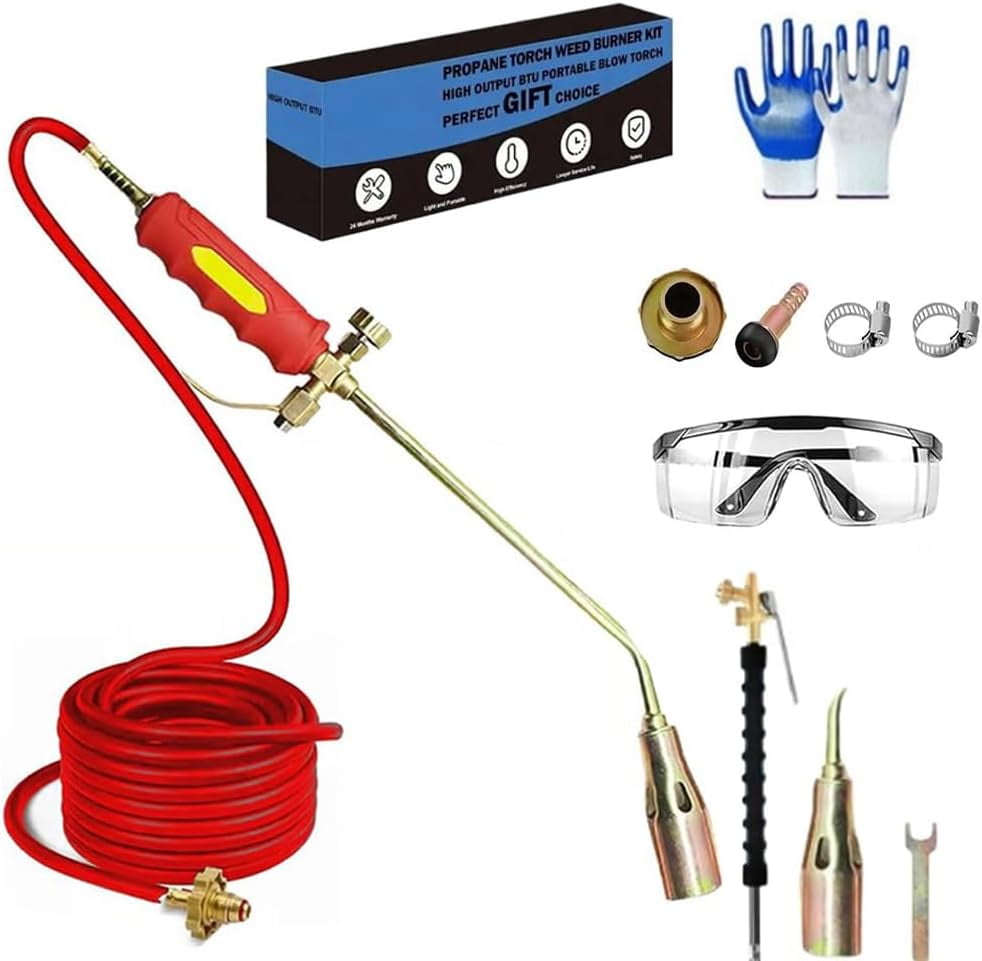 Frontaley New Propane Torch Weed Burner Kit, Firmsteady Heavy Duty ...
