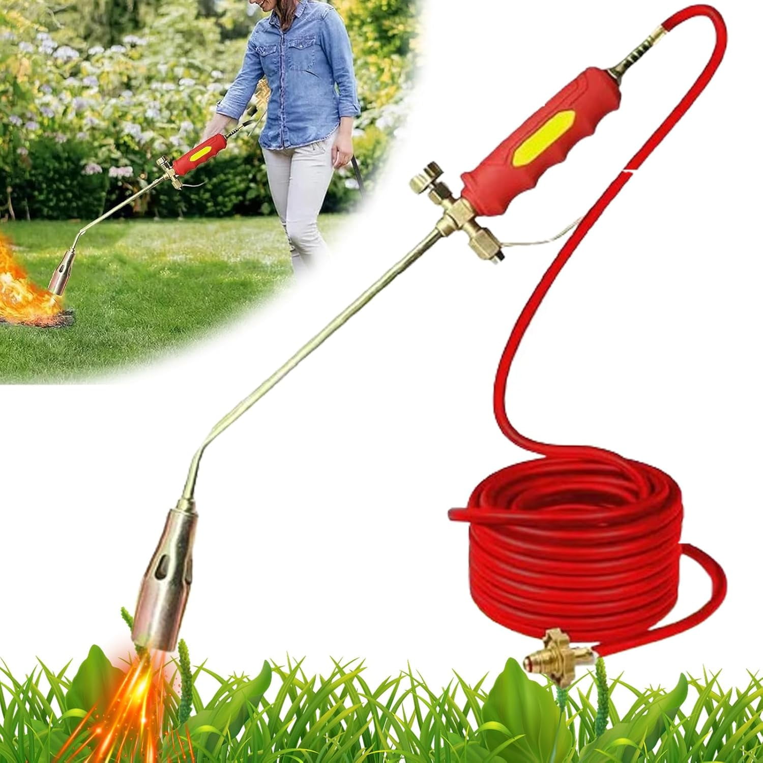 Frontaley New Propane Torch Weed Burner Kit, Weed Burner Torch for Propane Tank, 30 35 Flame ...