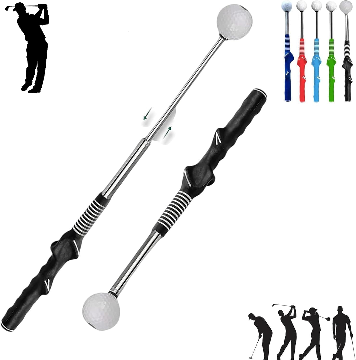 Frontaley Telescopic Club, Retractable Golf Swing Training Aid ...