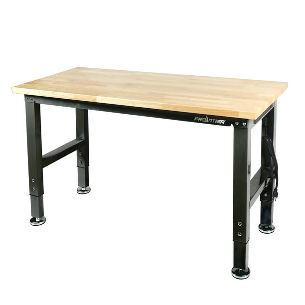 Frontier 48-inch Heavy-Duty Workbench with Adjustable Height, Wood ...