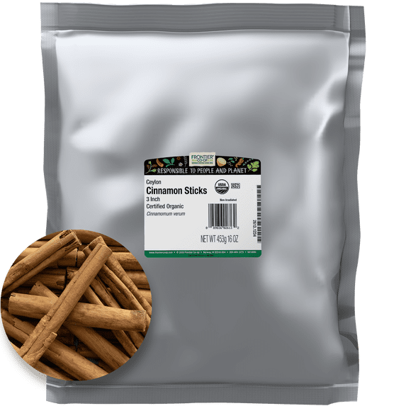 Frontier Co-op, Organic Ceylon Cinnamon Sticks, 3 inch, 16 oz - Walmart.com