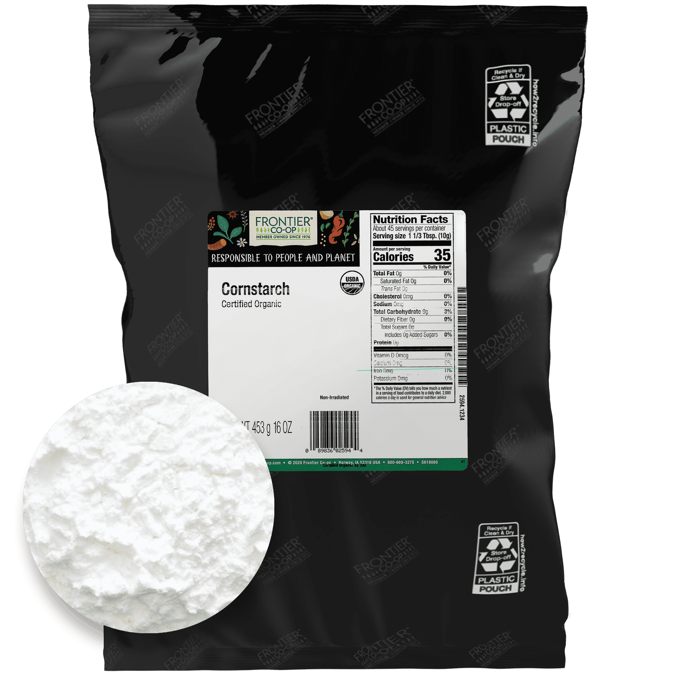 Frontier Co-op Cornstarch 16 oz, Versatile Ingredient for Cooking and ...