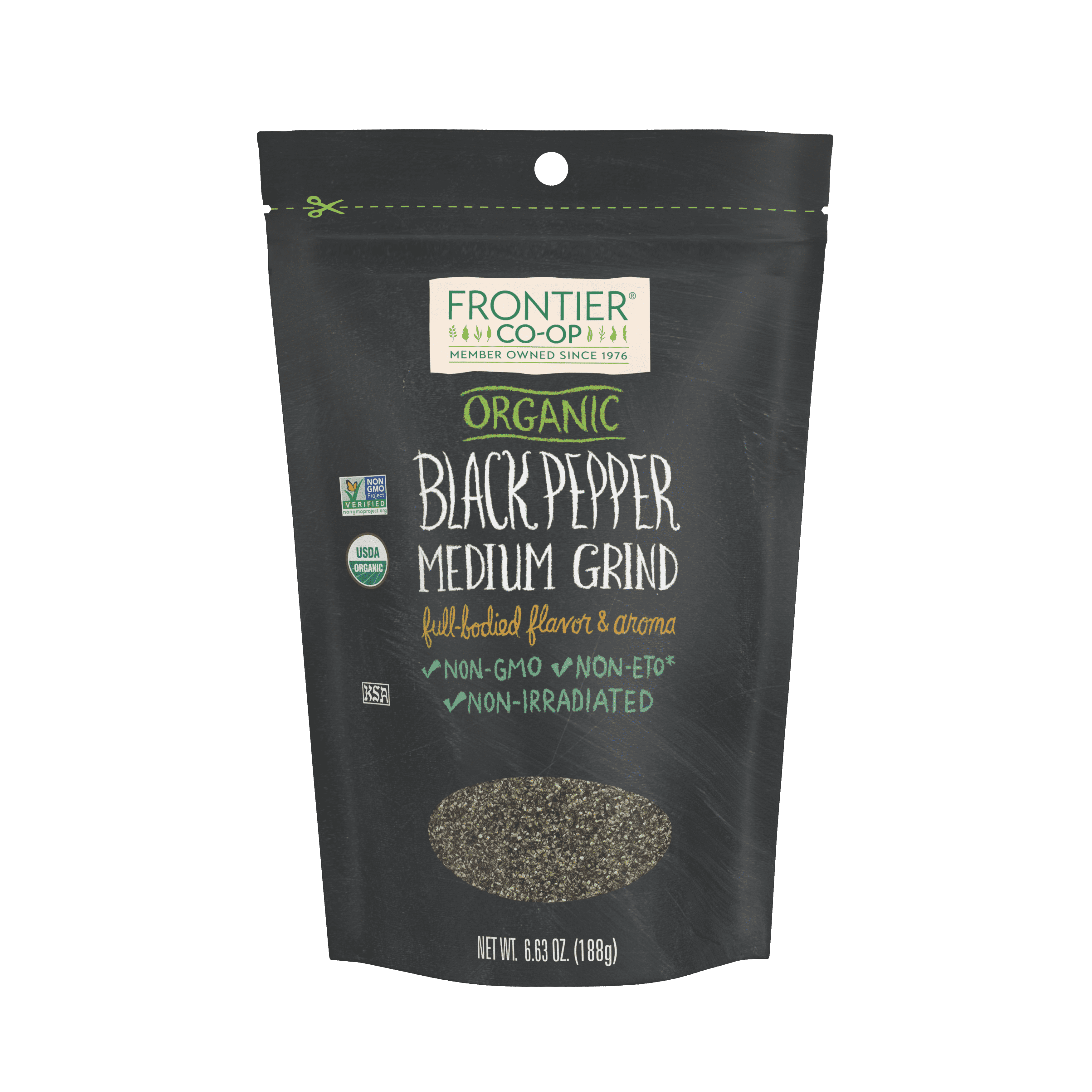 Frontier Co-op Medium Ground Black Pepper, Robust and Aromatic, 6.63 oz ...