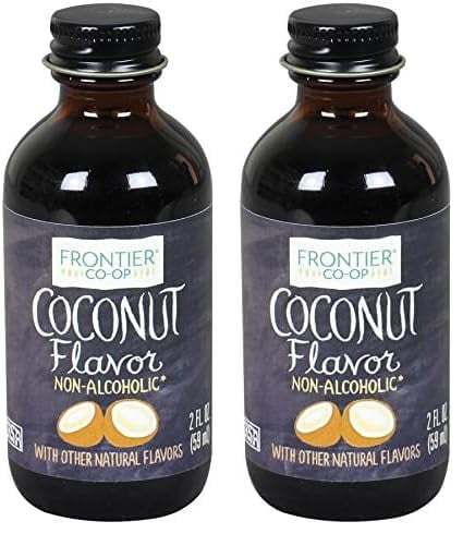 Frontier Co-op Coconut Flavor, Non-Alcoholic, 2 ounce bottle (Pack of 2 ...