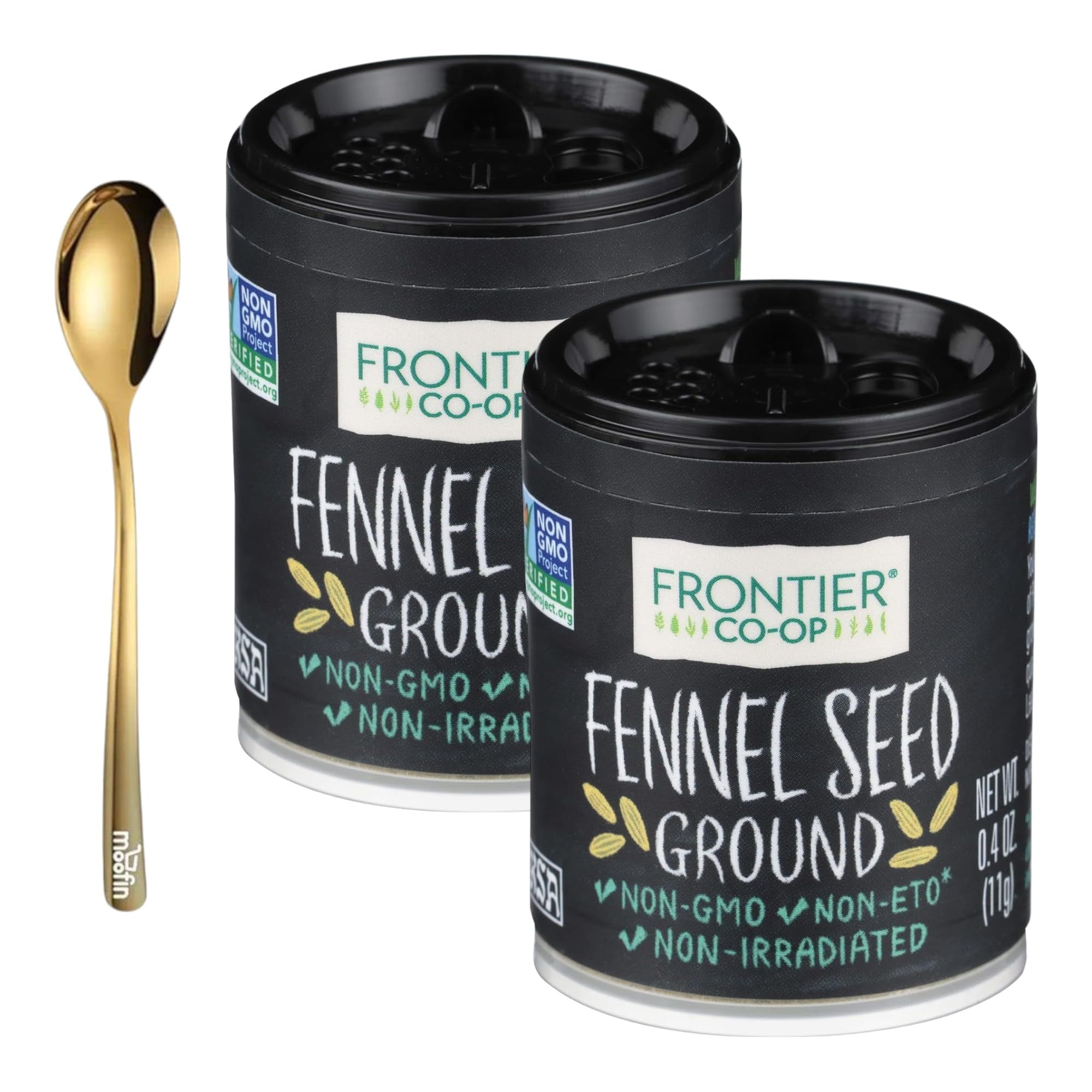 Frontier Co-op Ground Fennel, DHF10 0.4 oz. Organic Fennel Seeds with ...