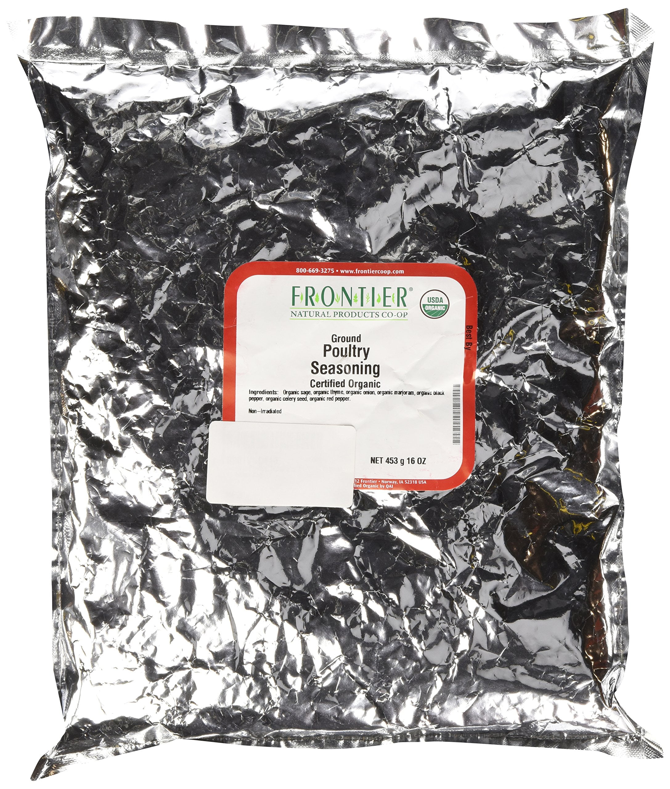 Frontier Co-op Salt-free FEV6 Poultry Seasoning, 1-pound Bulk Bag ...