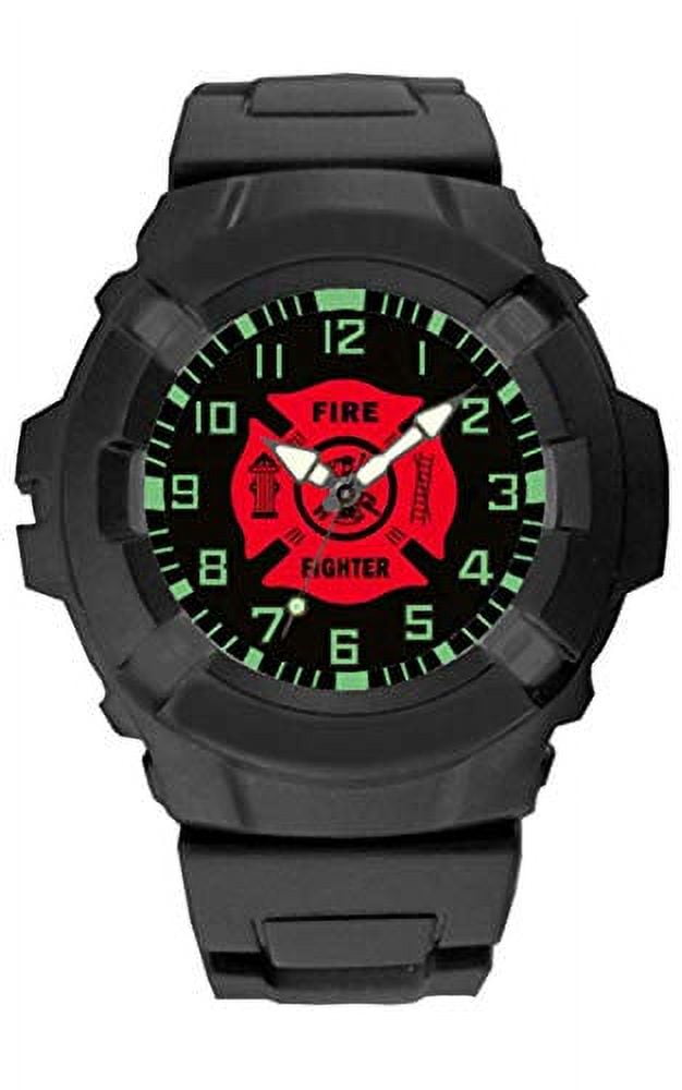 Frontier Firefighters Black Analog Watch - 24Y - Walmart.com
