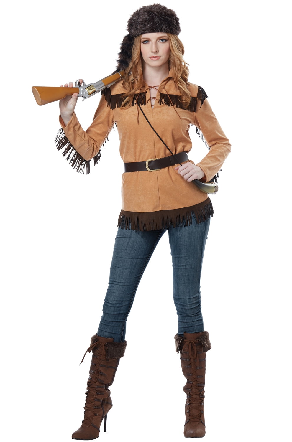 Rugged Frontier Woman Davy Crockett Women's Costume Medium 8-10 ...