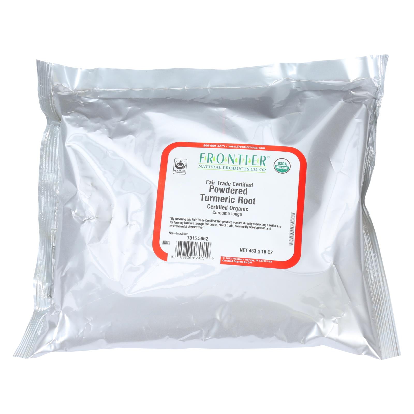 Frontier Natural Products Organic Turmeric Root Powder, 16 Oz - Walmart.com