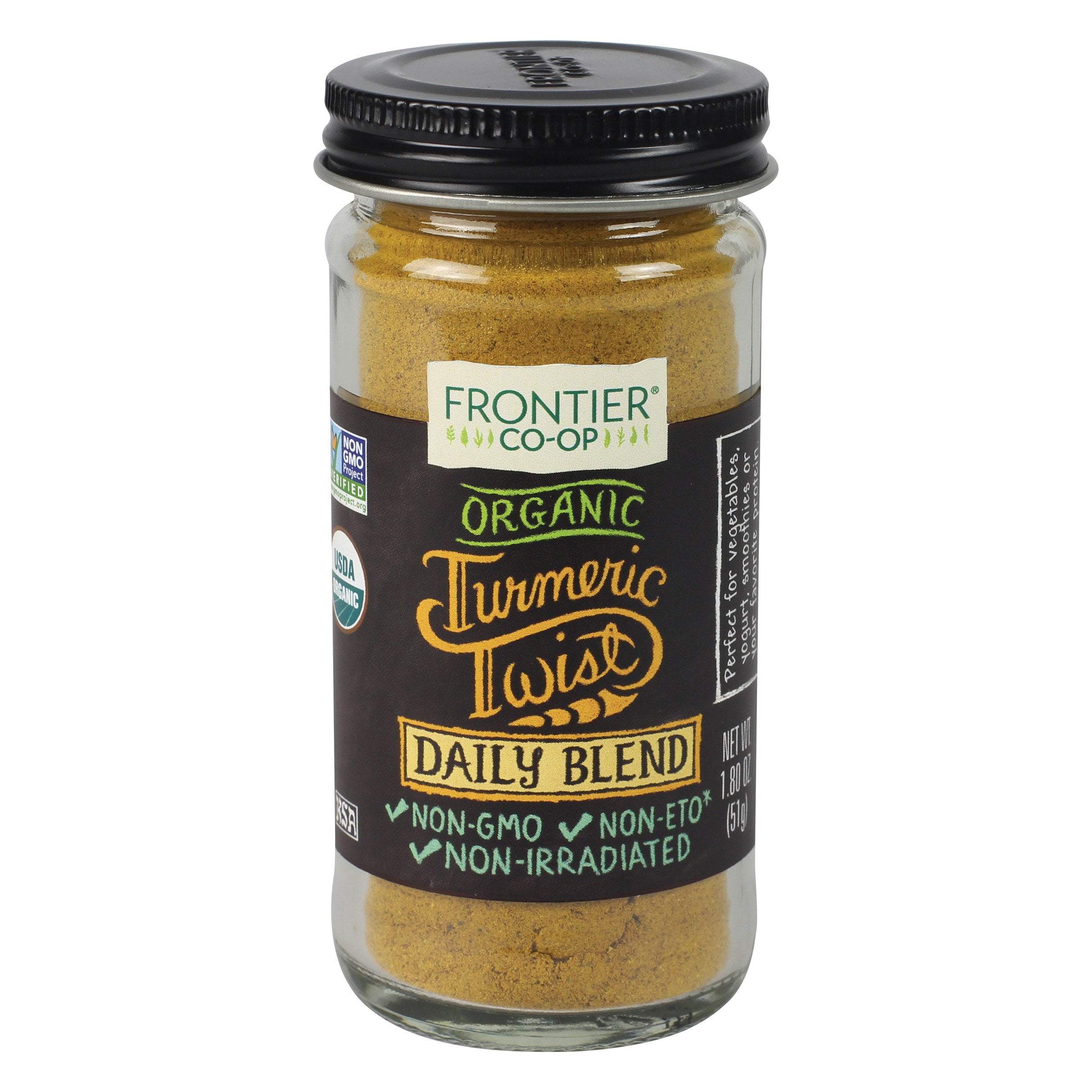 Frontier Organic Turmeric Twist, Daily Blend, Certified Organic, 1.8 Oz ...