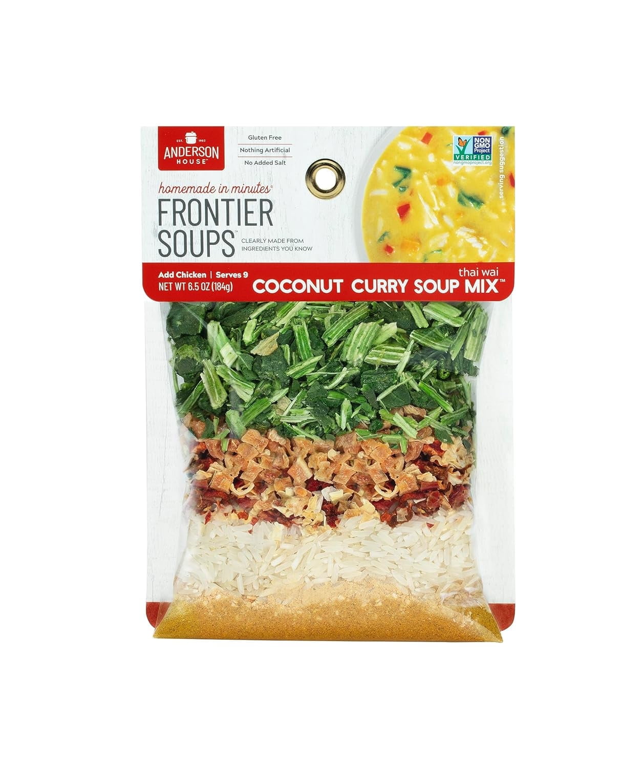 Frontier Soups Thai Wai Coconut Curry Soup Mix 6.5 oz Pack of 3 ...