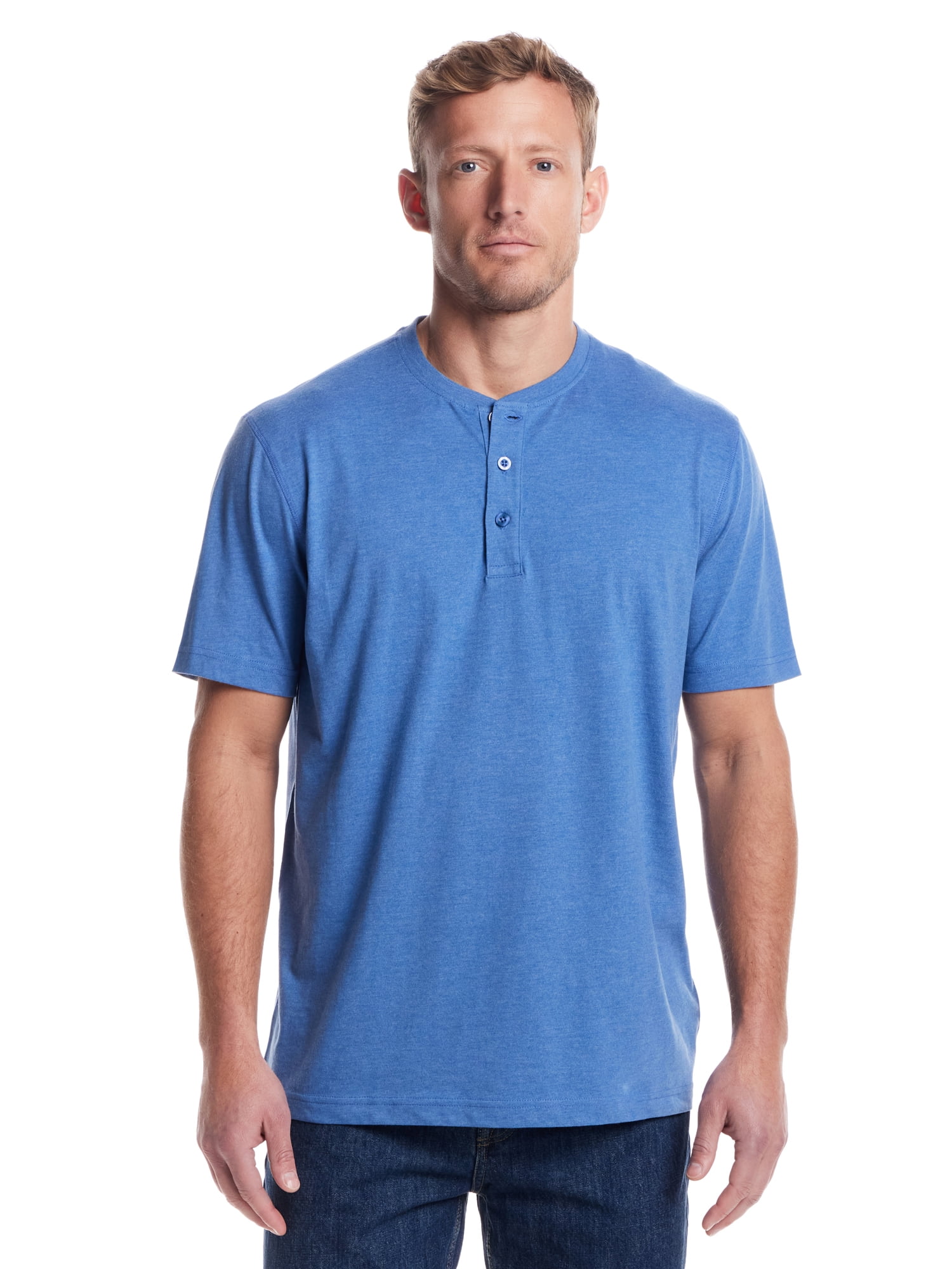 Frontier Threads Men's Sueded Jersey Short Sleeve Henley Shirt ...
