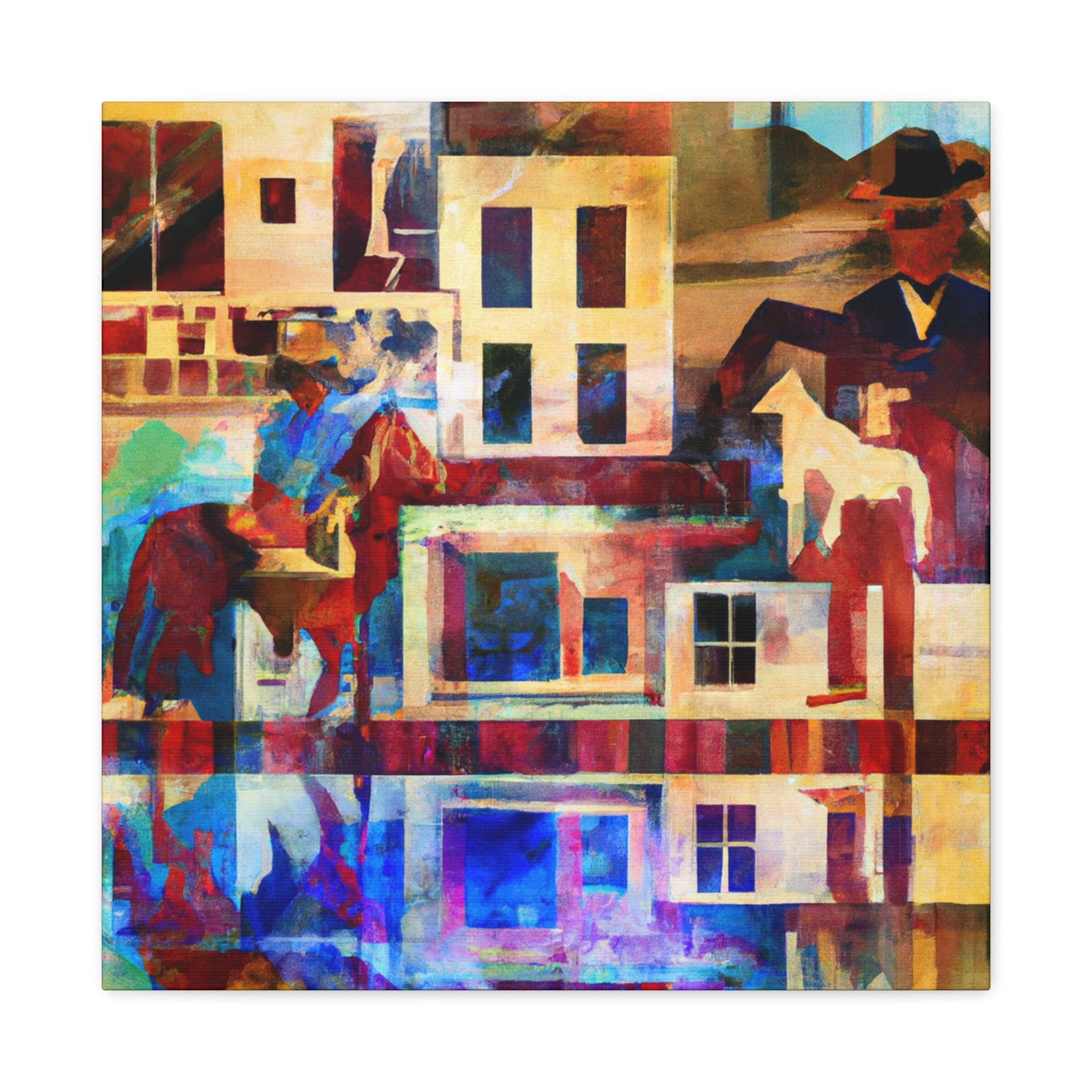Frontier Town Reimagined - Canvas - Walmart.com