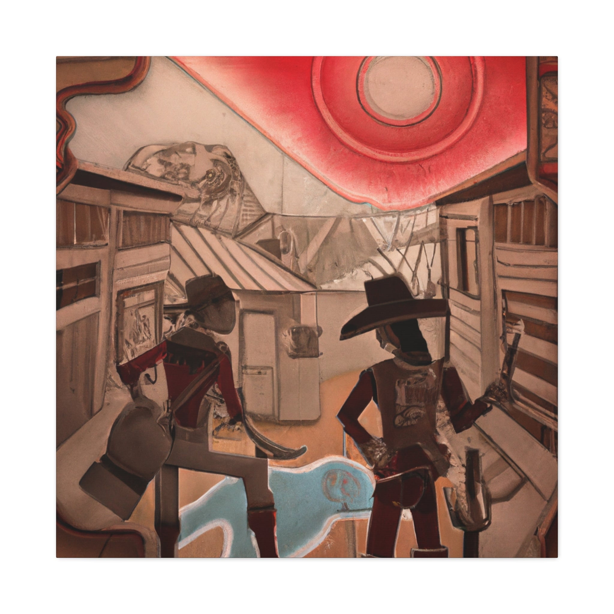Frontier Town Reimagined - Canvas - Walmart.com